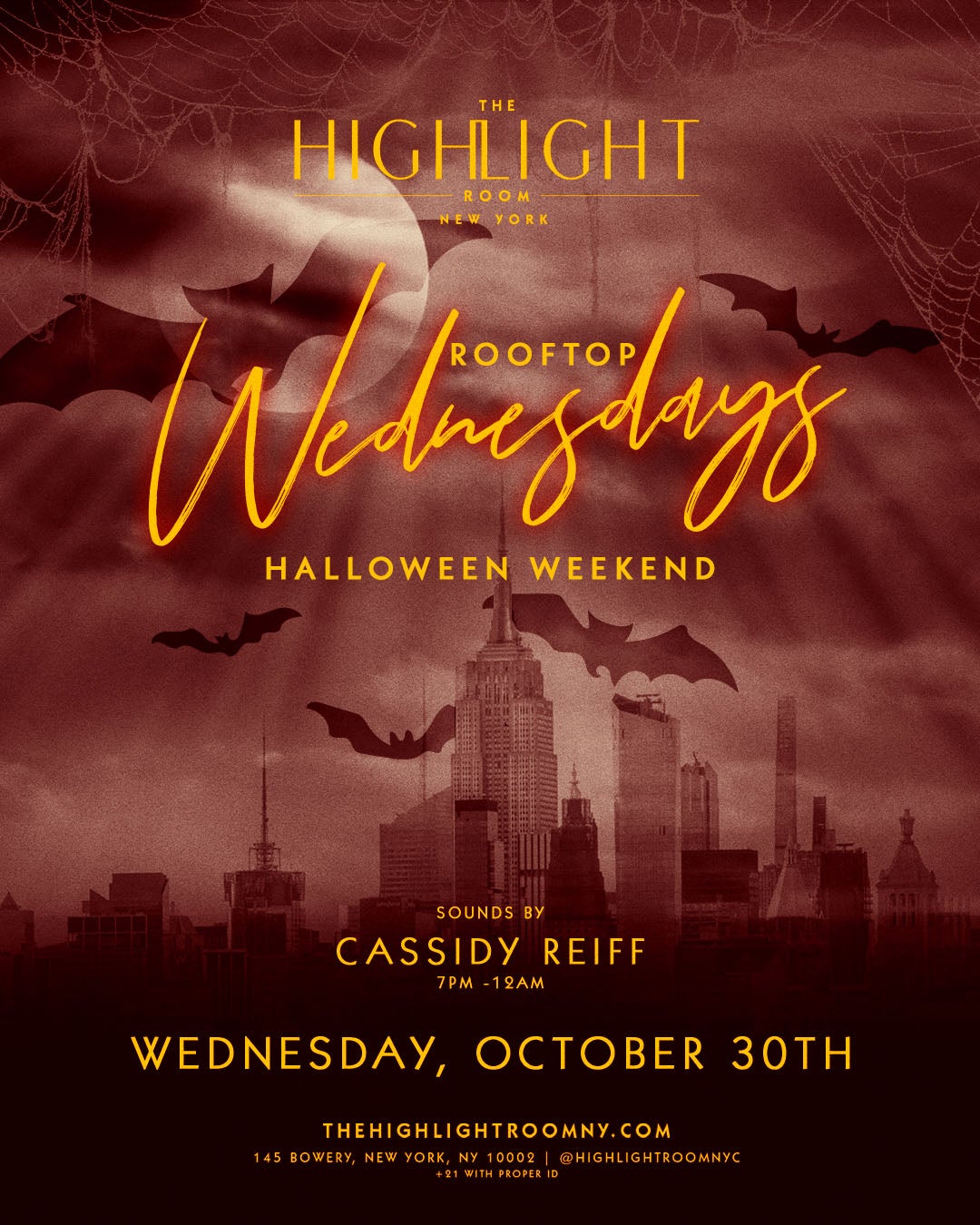 10/30/2024 - Cassidy Reiff - The Highlight Room - Tao Group Hospitality