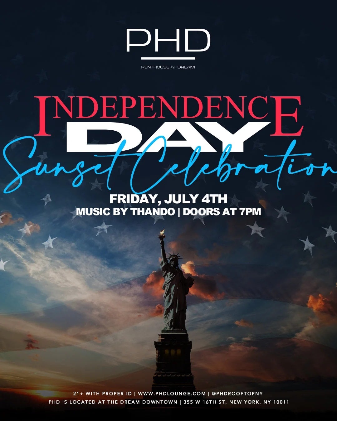 7/4/2025 - 4th of July Sunset Celebration - PHD Lounge - Tao Group Hospitality