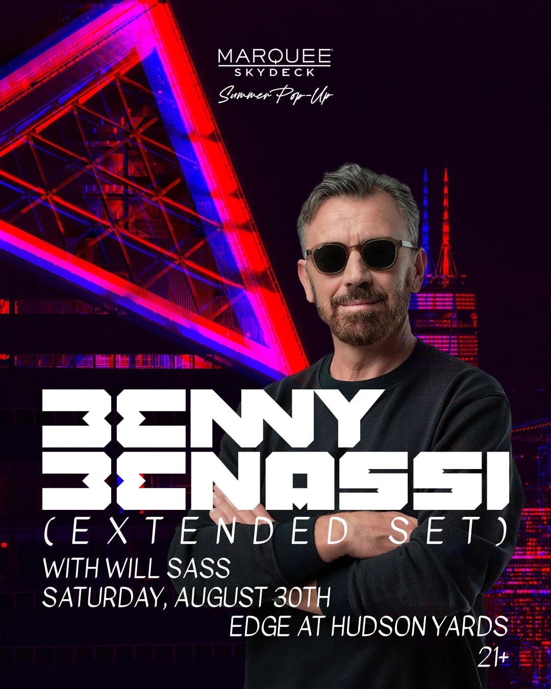 8/30/2025 - Benny Benassi - Marquee Skydeck Summer Pop-Up - Tao Group ...