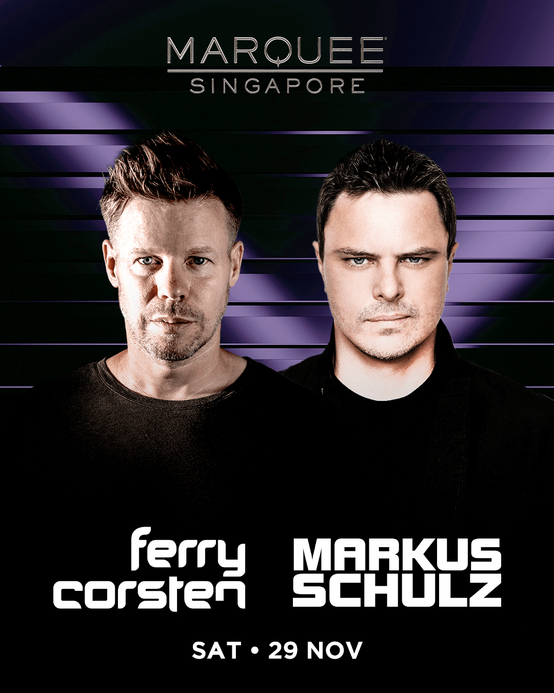 29/11/25 - Ferry Corsten and Markus Schulz - Marquee Singapore - Tao Group Hospitality